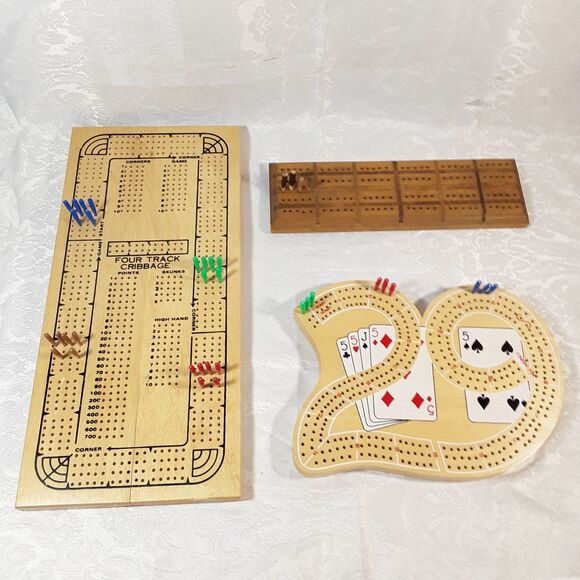 unbranded | Games | Lot Of 3 Wood Cribbage Boards Vintage 29 Three ...